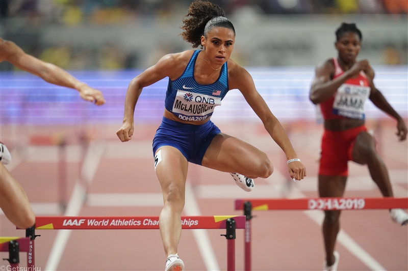 女子400mHでマクラフリンが世界新！ 史上初の51秒台となる51秒90 男子200mはライルズがV 17歳のナイトンも五輪代表に／全米五輪選考会 | 月陸Online｜月刊陸上競技