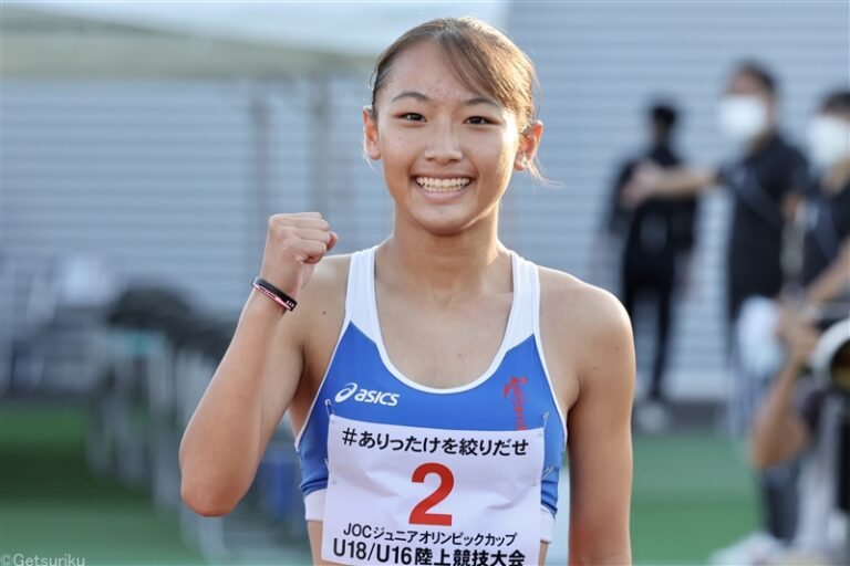U18女子100mは小針陽葉が高1歴代2位11秒65でV「来年のIHは200mと走幅跳と3種目で挑みたい」／U18・16大会 | 月陸Online｜月刊陸上競技